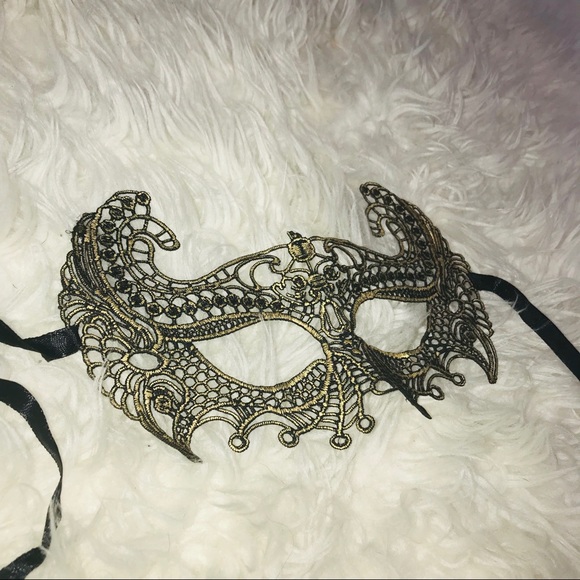 Accessories | Gold Masquerade Mask Fancy Costume Party Mask | Poshmark